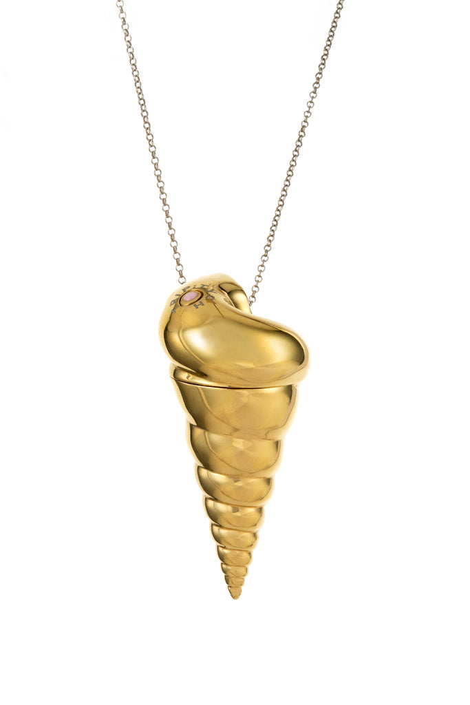 Solid perfume jewellery TURRITELLA Brass Gilding(art 1-0004) – TRIP:TYCH